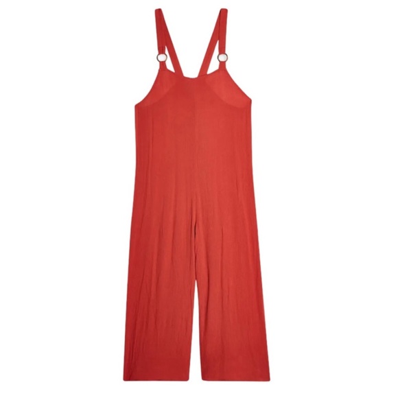 Topshop | Pants & Jumpsuits | Topshop Tort Ring Crinkle Crepe Wide Leg ...